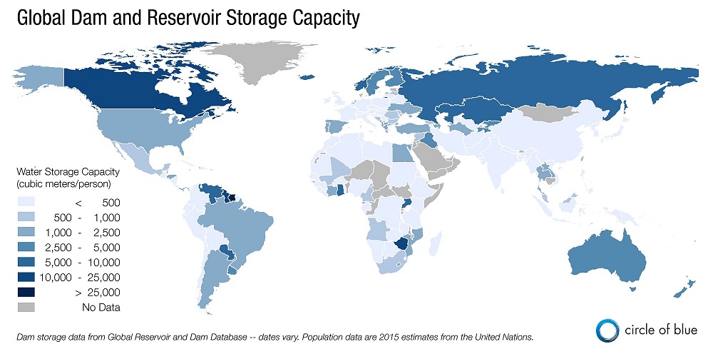 Infographic: Global Reservoir Storage Capacity – Circle of Blue